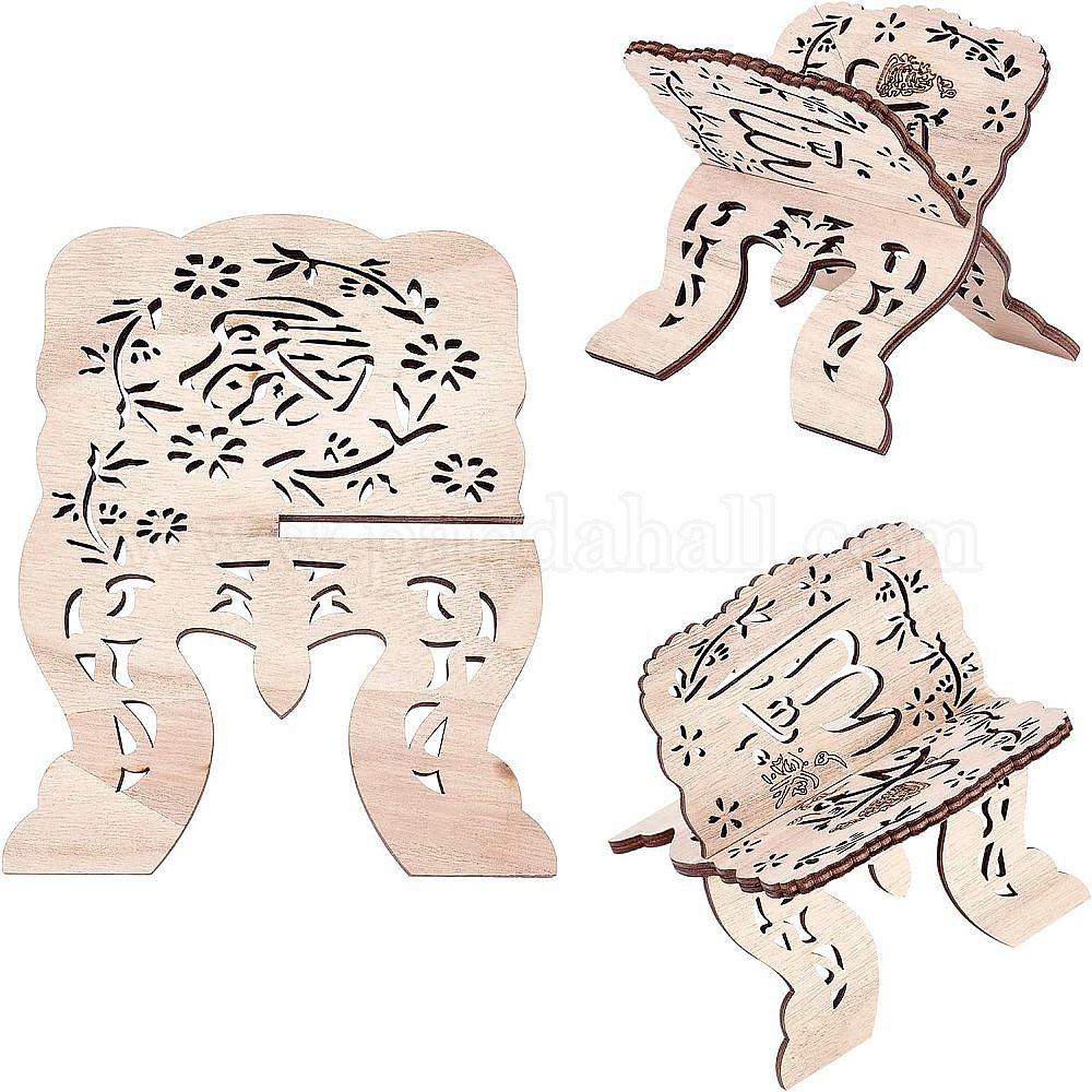 Wholesale 2 Sets 2 Style Wooden Lesser Bairam Book Stand Holder for ...