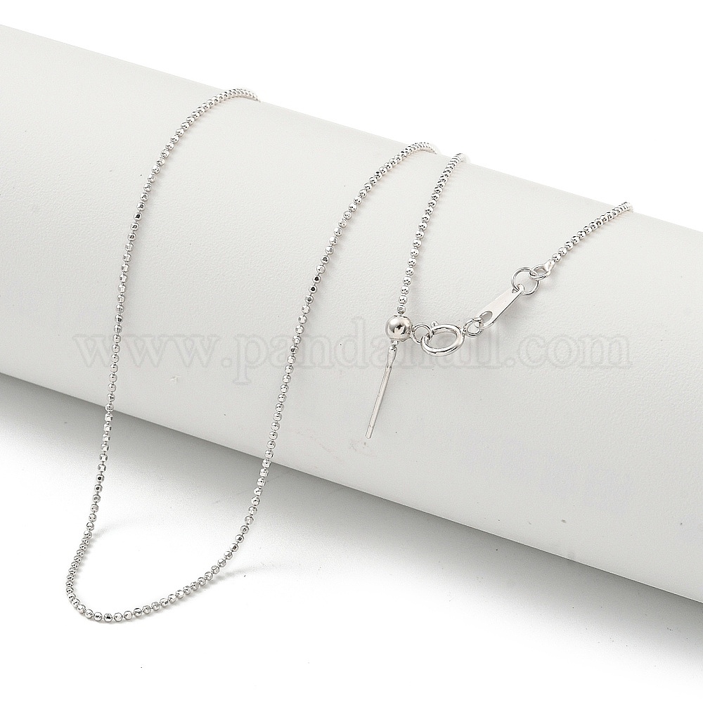 Wholesale Rhodium Plated 925 Sterling Silver Ball Chain Necklaces ...