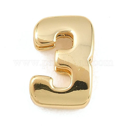 Wholesale Number 3 Brass Beads - Pandahall.com