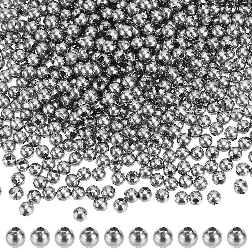 Wholesale 304 Stainless Steel Round Seamed Beads - Pandahall.com