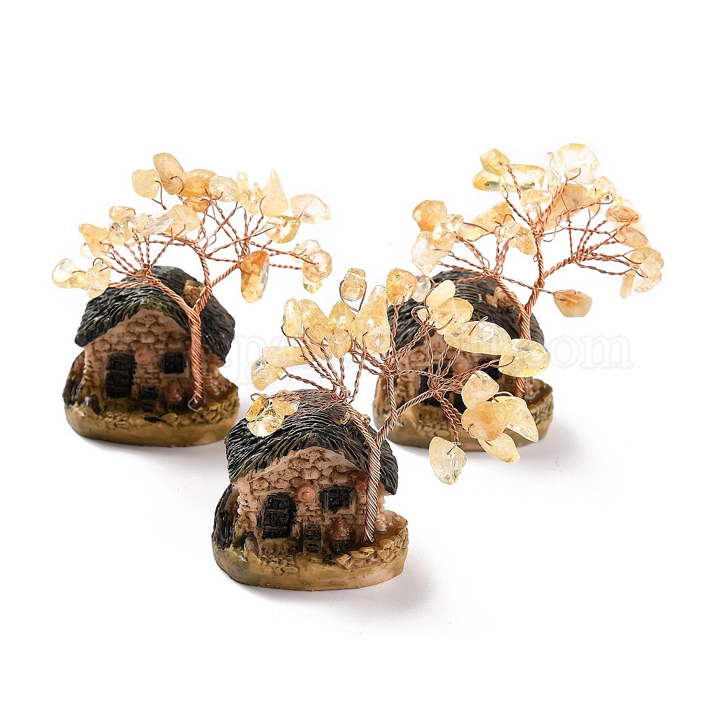 Wholesale Resin & Natural Citrine Model Ornament - Pandahall.com