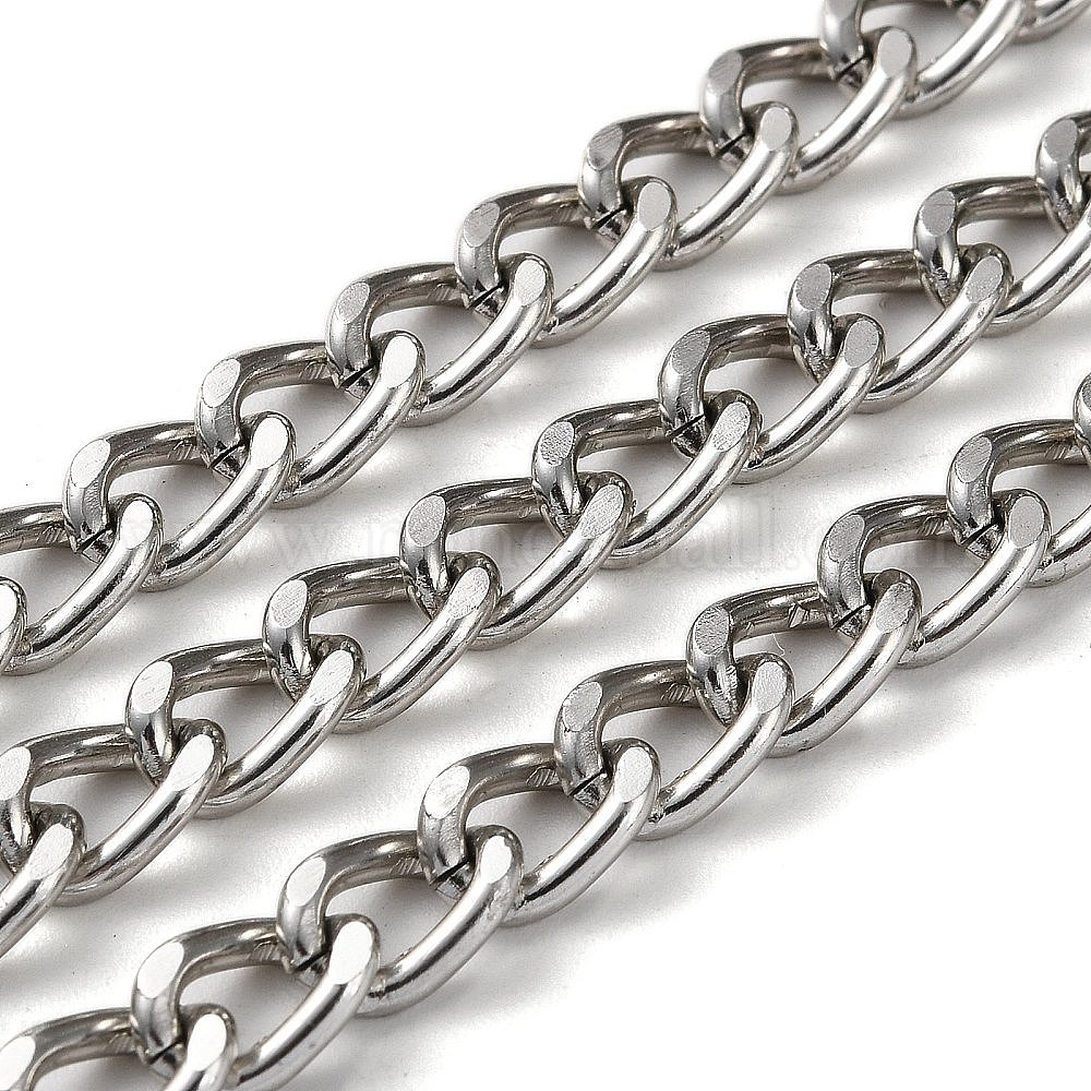 Wholesale Oxidation Aluminum Diamond Cut Faceted Curb Chains ...
