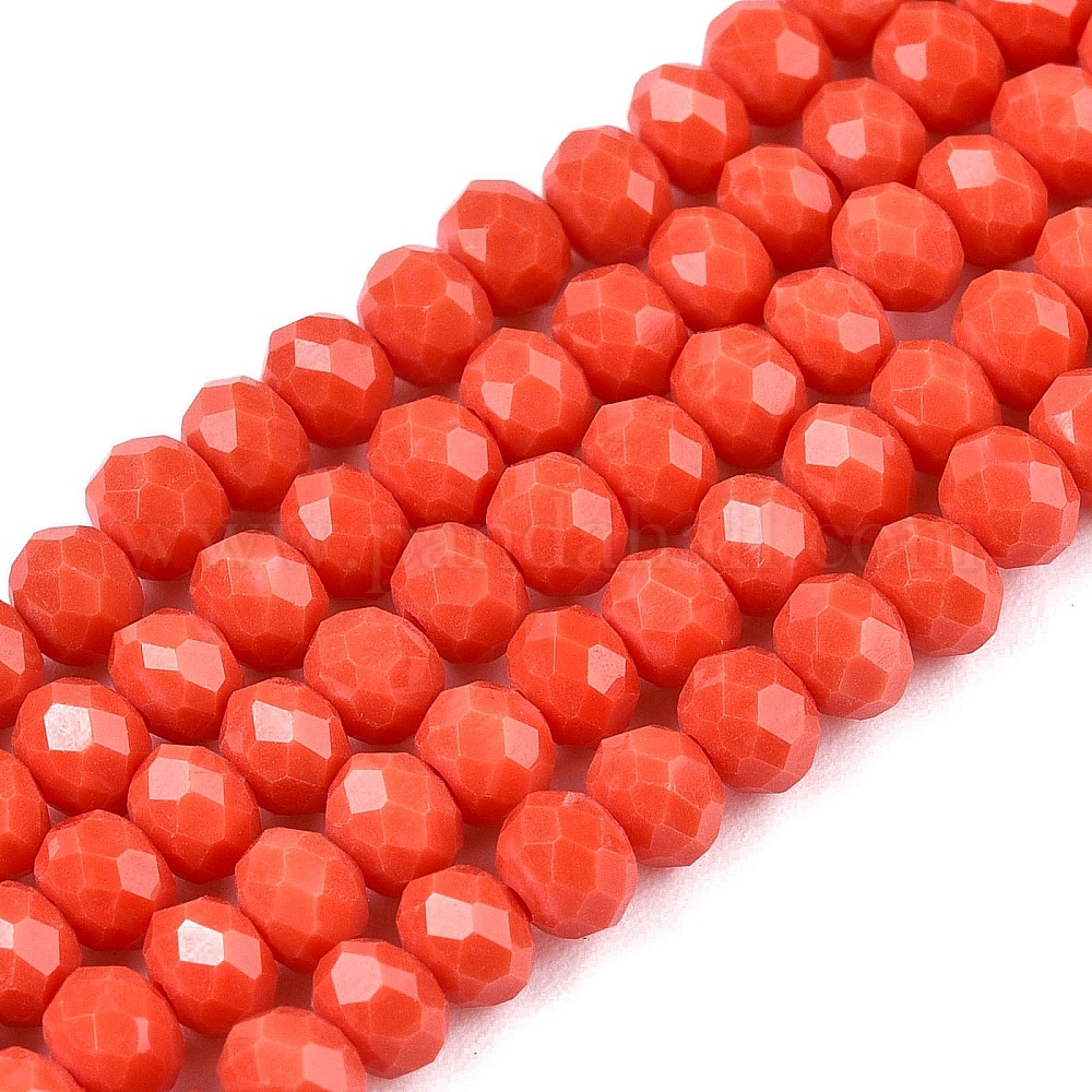 Wholesale Opaque Solid Color Imitation Jade Glass Beads Strands ...