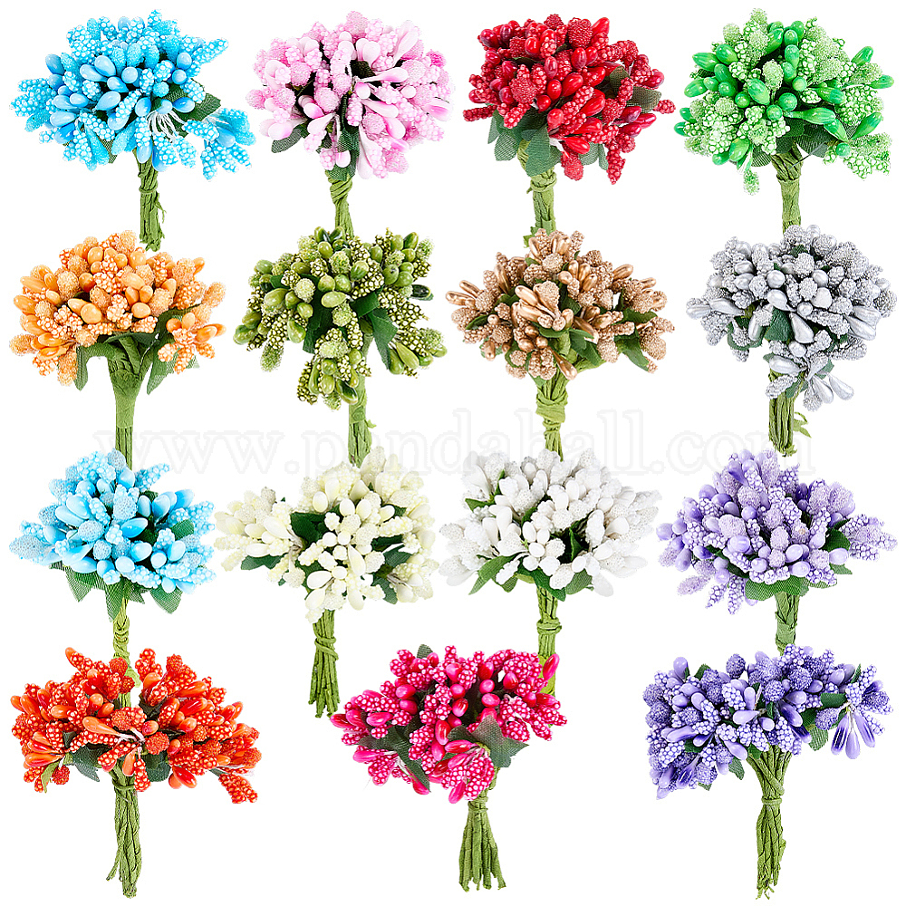 Wholesale 180Pcs 15 Colors Gesso Artificial Flower - Pandahall.com