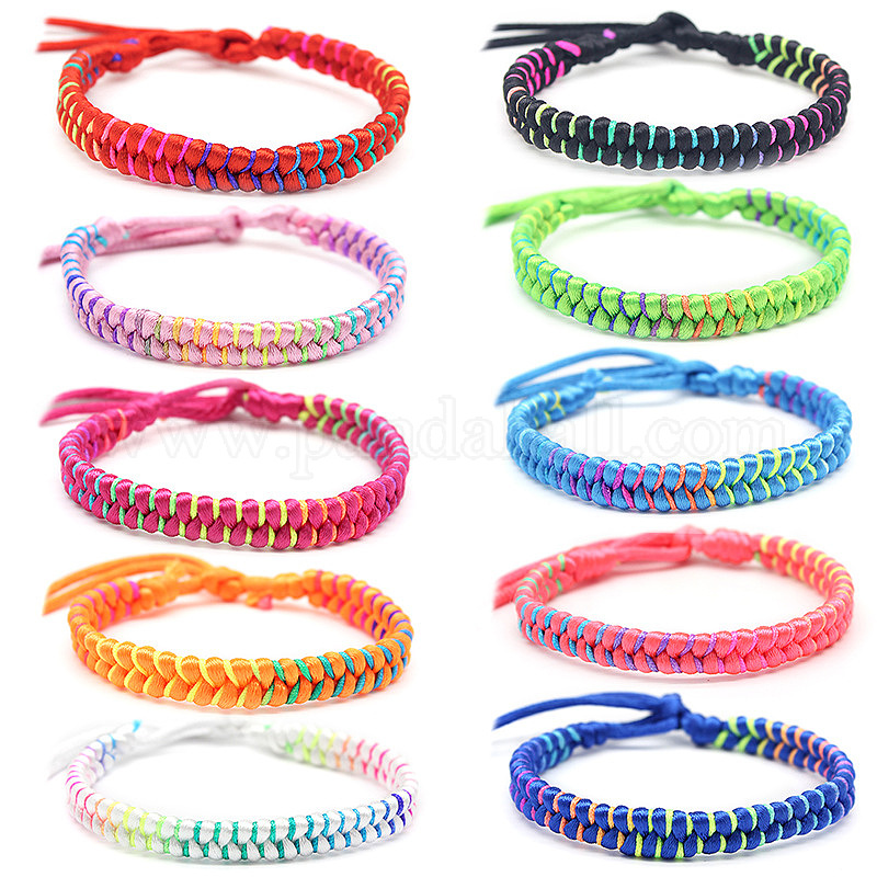 Wholesale Polyester Braided Woven Cord Bracelet - Pandahall.com
