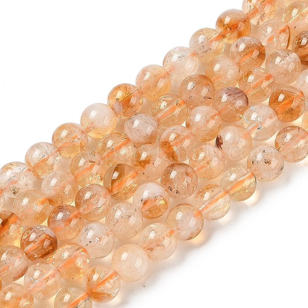 Wholesale Heated Natural Citrine Bead Strands - Pandahall.com