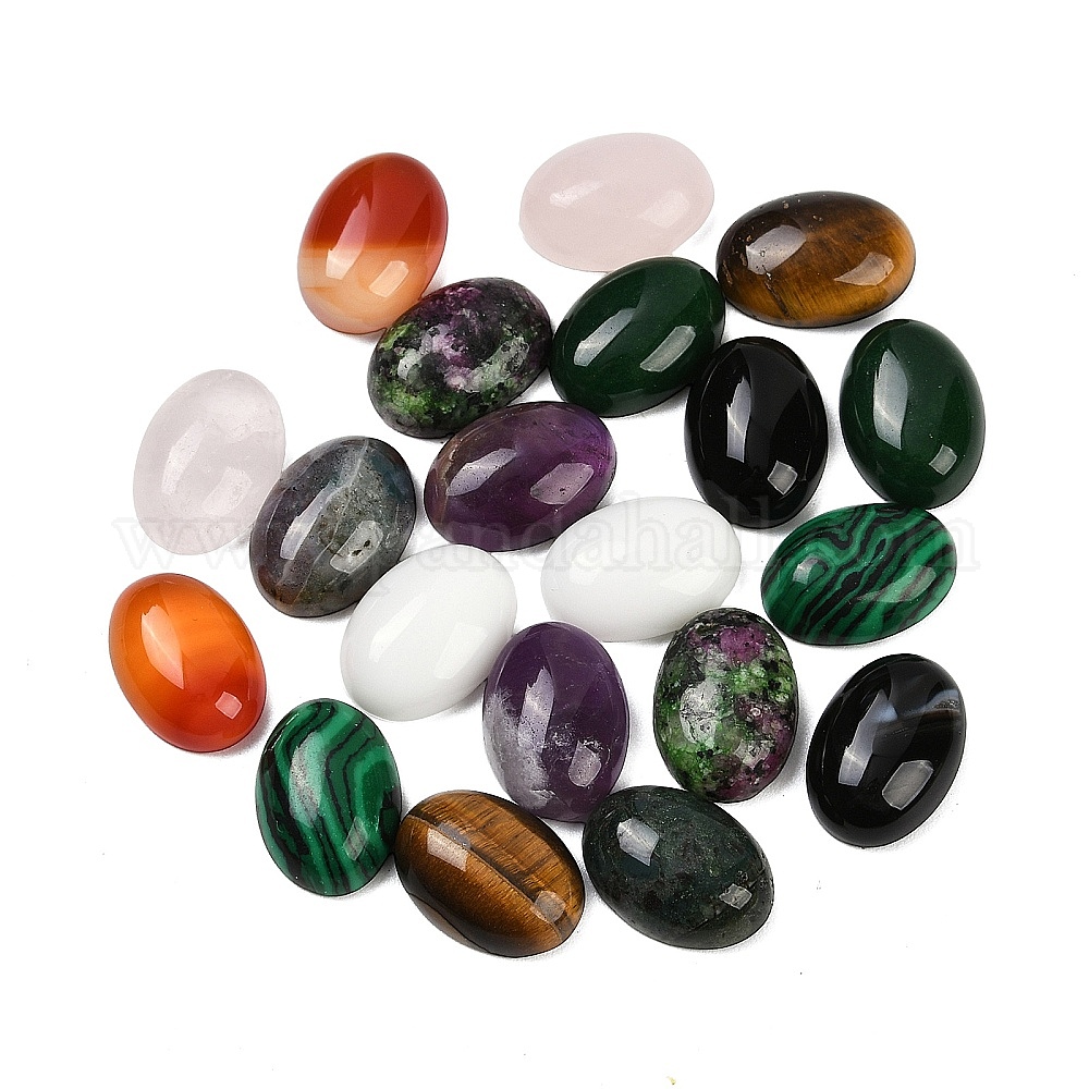 Wholesale 20Pcs 10 Style Natural & Synthetic Mixed Gemstone Cabochons ...