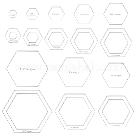 Wholesale 16Pcs 16 Styles Transparent Acrylic Sewing Template ...