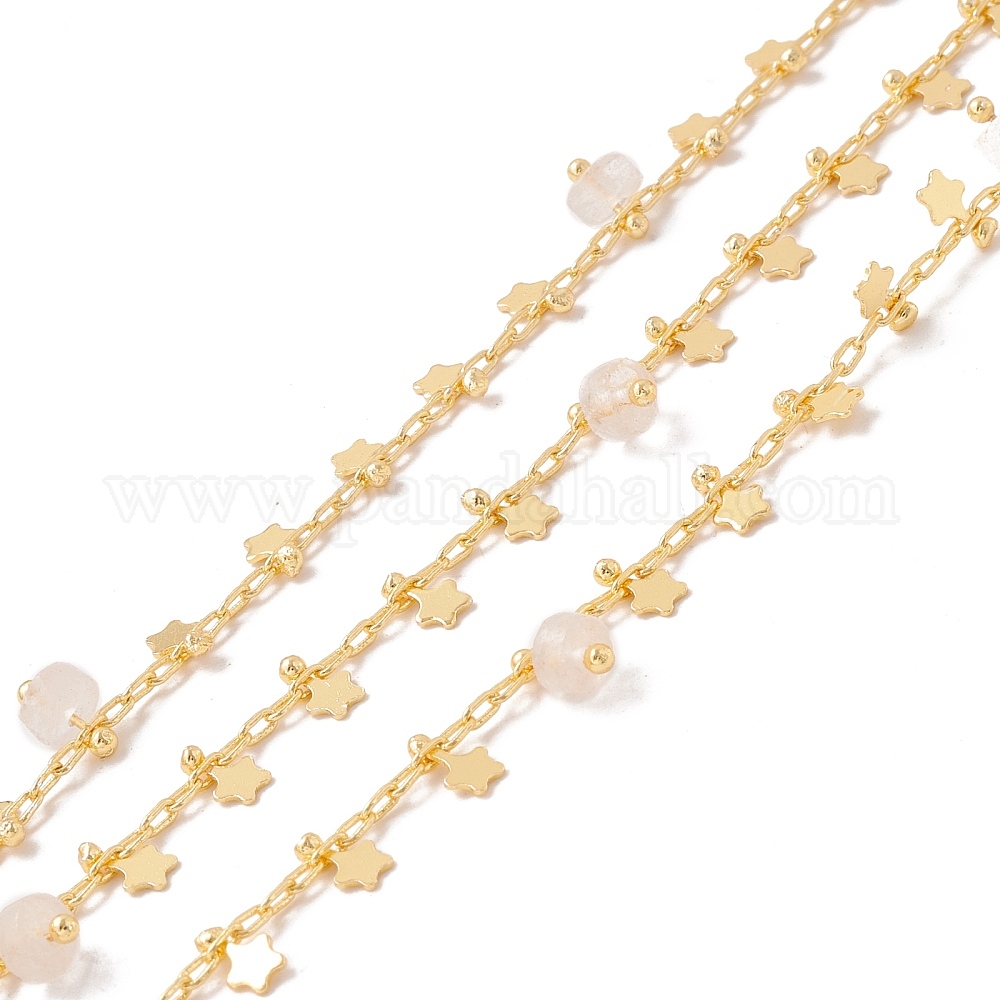 Wholesale Natural Quartz Crystal Column Beaded Chains - Pandahall.com