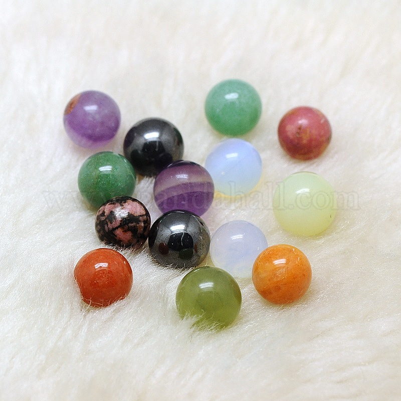 Wholesale Natural and Synthetic Gemstone Round Ball No Hole Beads ...