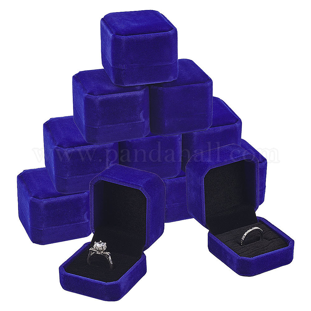 Wholesale Square Velvet Ring Boxes - Pandahall.com