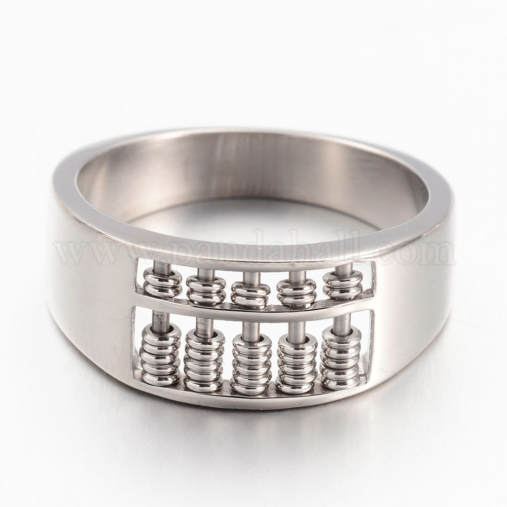 Wholesale 316 Stainless Steel Wide Band Rings - Pandahall.com