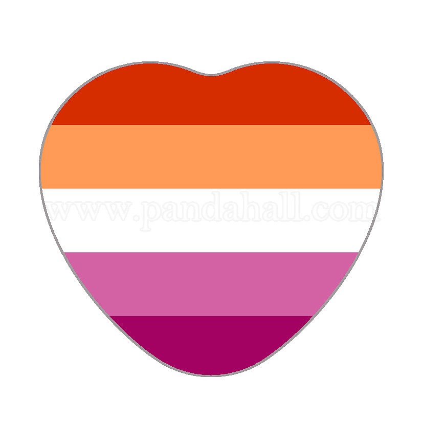 Wholesale Rainbow Pride Flag Heart Lapel Pin - Pandahall.com