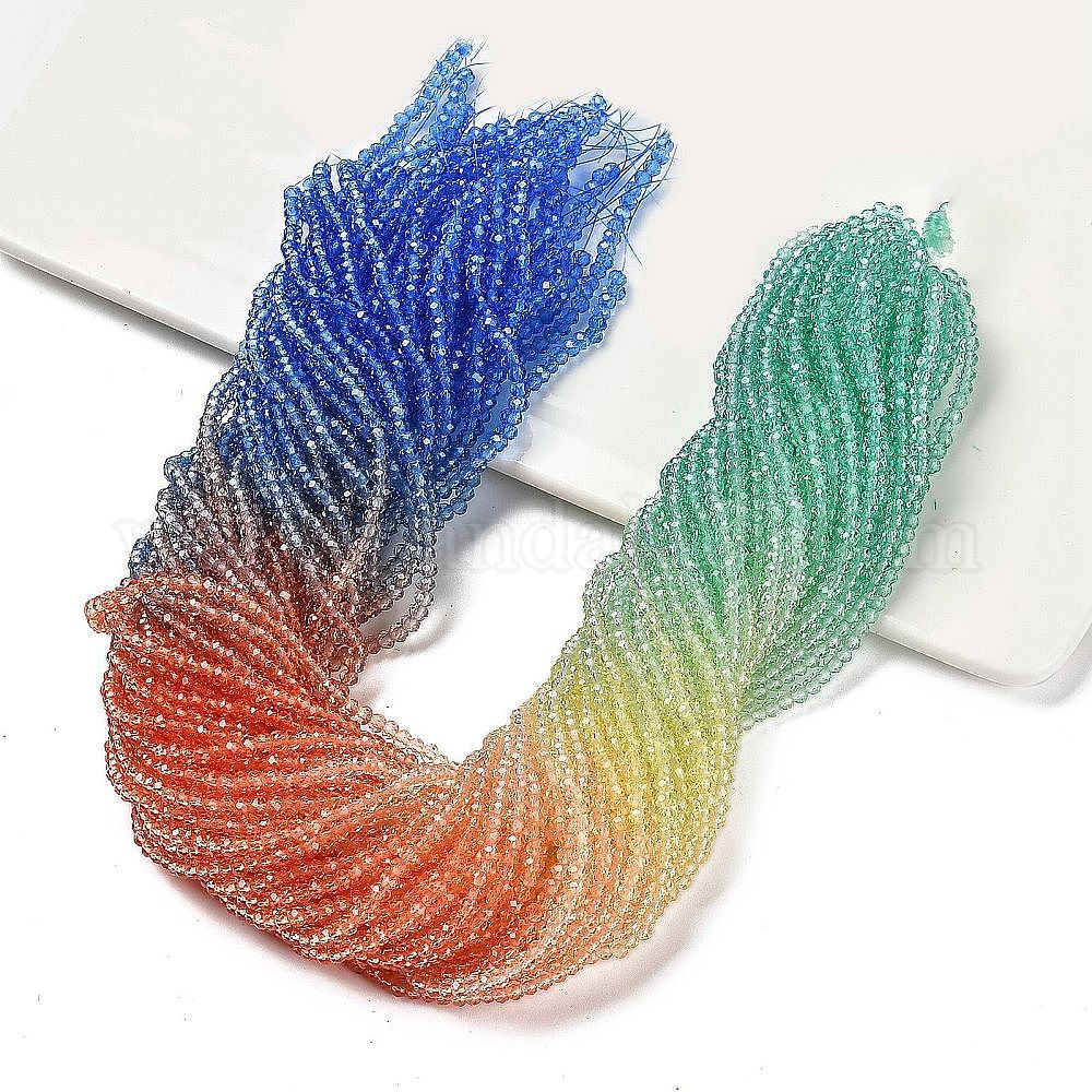 Wholesale Transparent Painted Glass Beads Strands - Pandahall.com