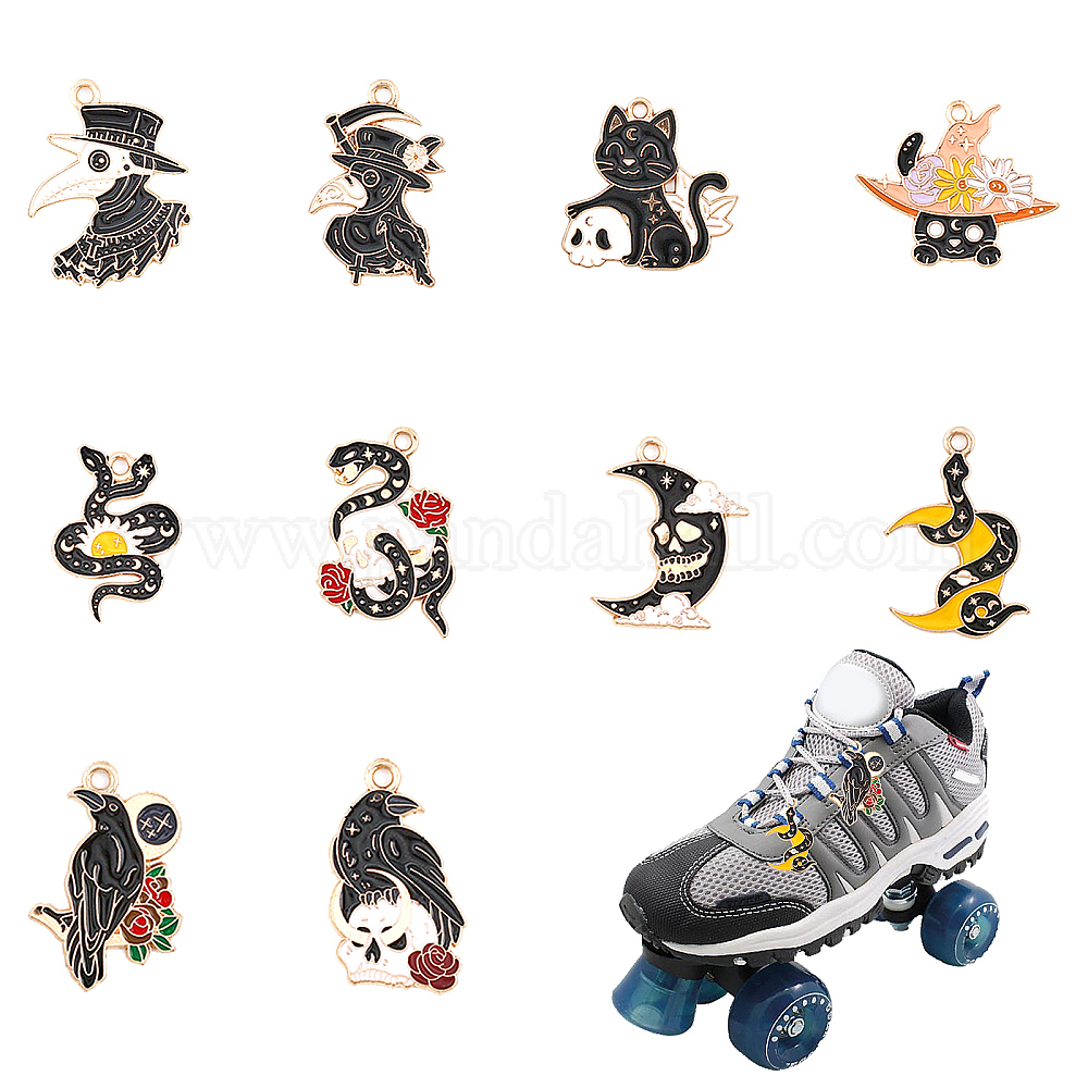 Wholesale 1 Set Gothic Style Alloy Enamel Shoe Charms - Pandahall.com