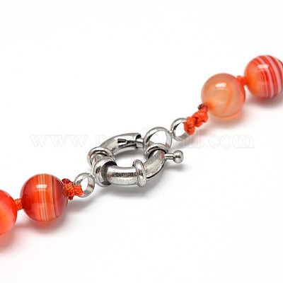 Wholesale Vogue Design Natural Agate Beaded Necklaces - Pandahall.com