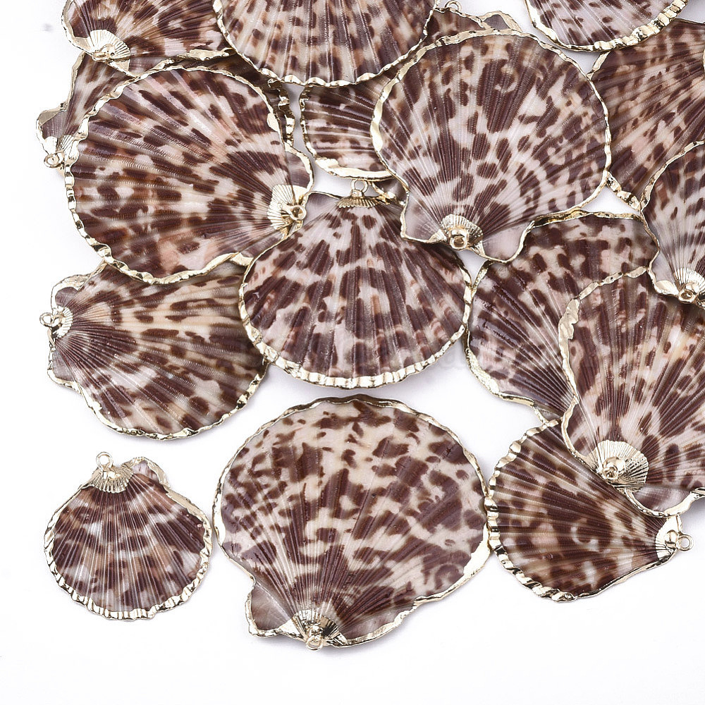 Wholesale Spray Paint & Electroplate Sea Shell Pendants - Pandahall.com