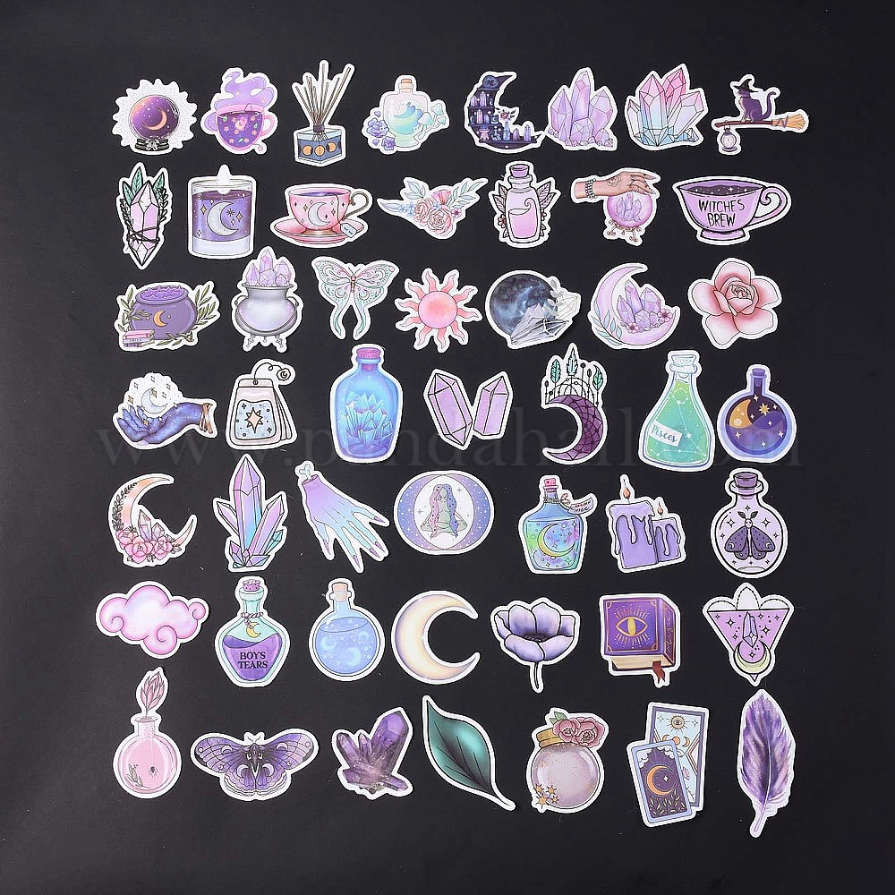 Wholesale 50Pcs Magic Theme PVC Waterproof Stickers Set - Pandahall.com