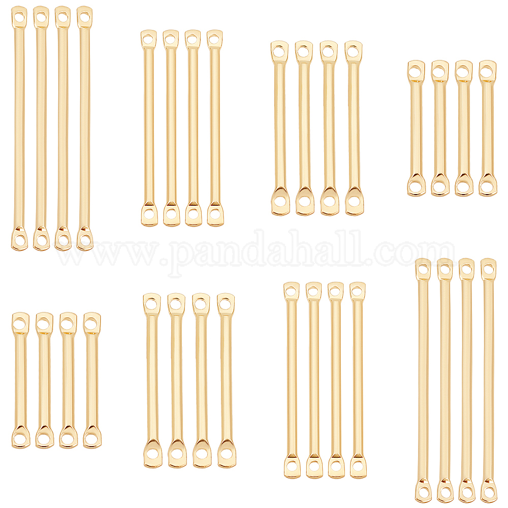 Wholesale 80Pcs 4 Styles Brass Linking Bars - Pandahall.com