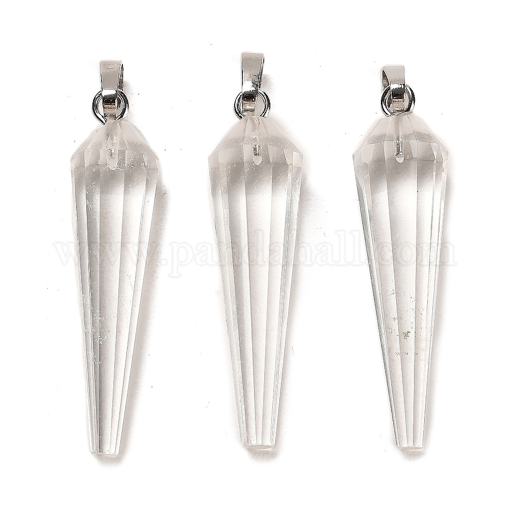 Wholesale Natural Quartz Crystal Pointed Pendants - Pandahall.com