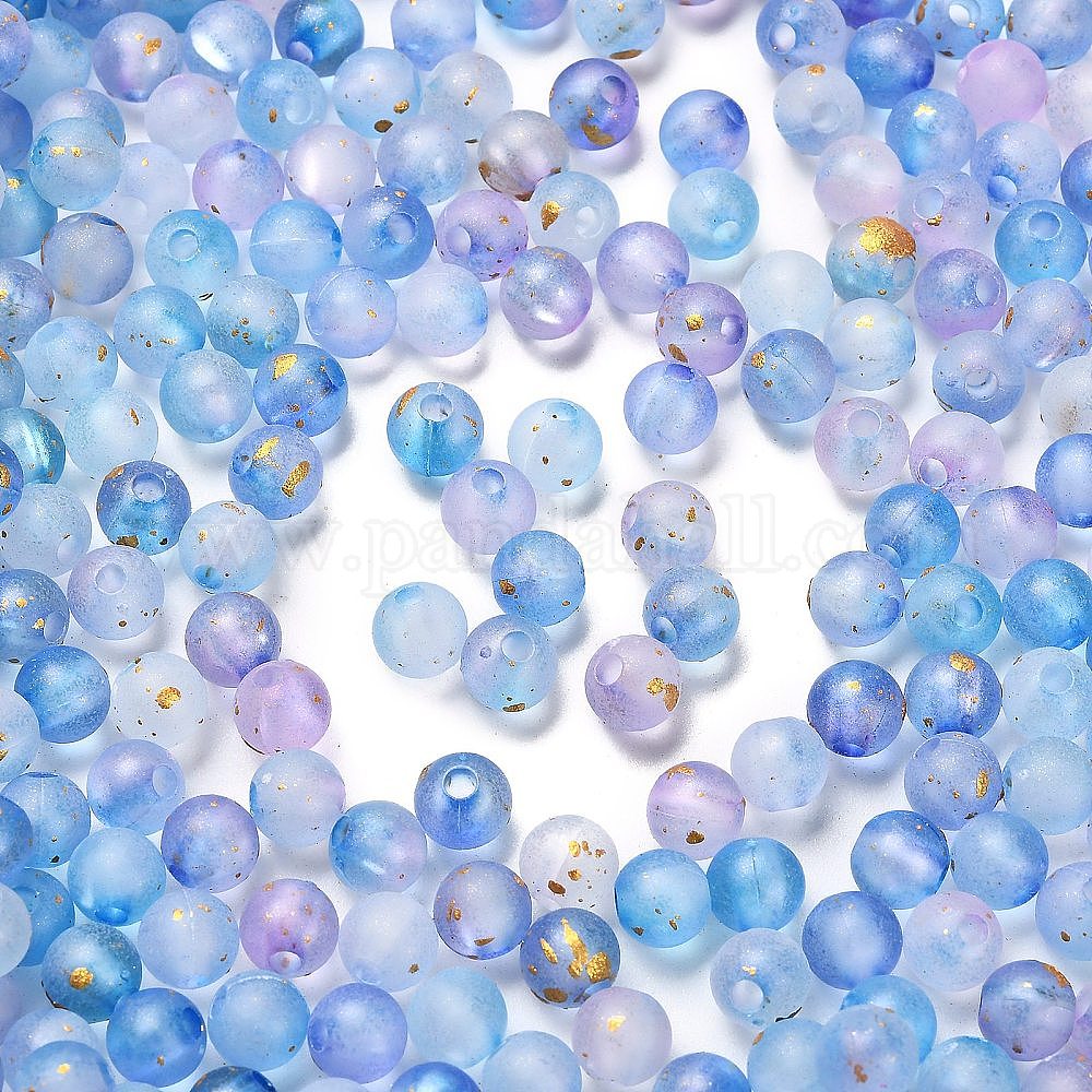 Wholesale Frosted Transparent Acrylic Beads - Pandahall.com