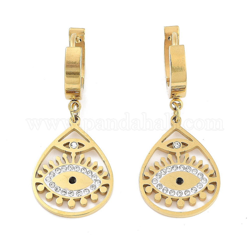 Wholesale Real 18K Gold Plated 304 Stainless Steel Dangle Earrings ...