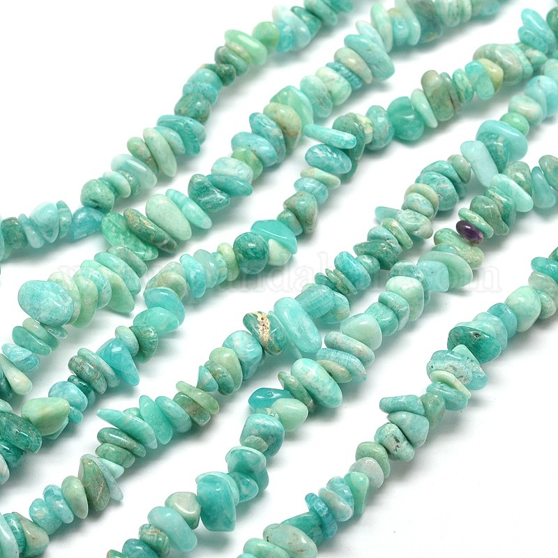 Wholesale Natural Amazonite Chip Beads Strands - Pandahall.com
