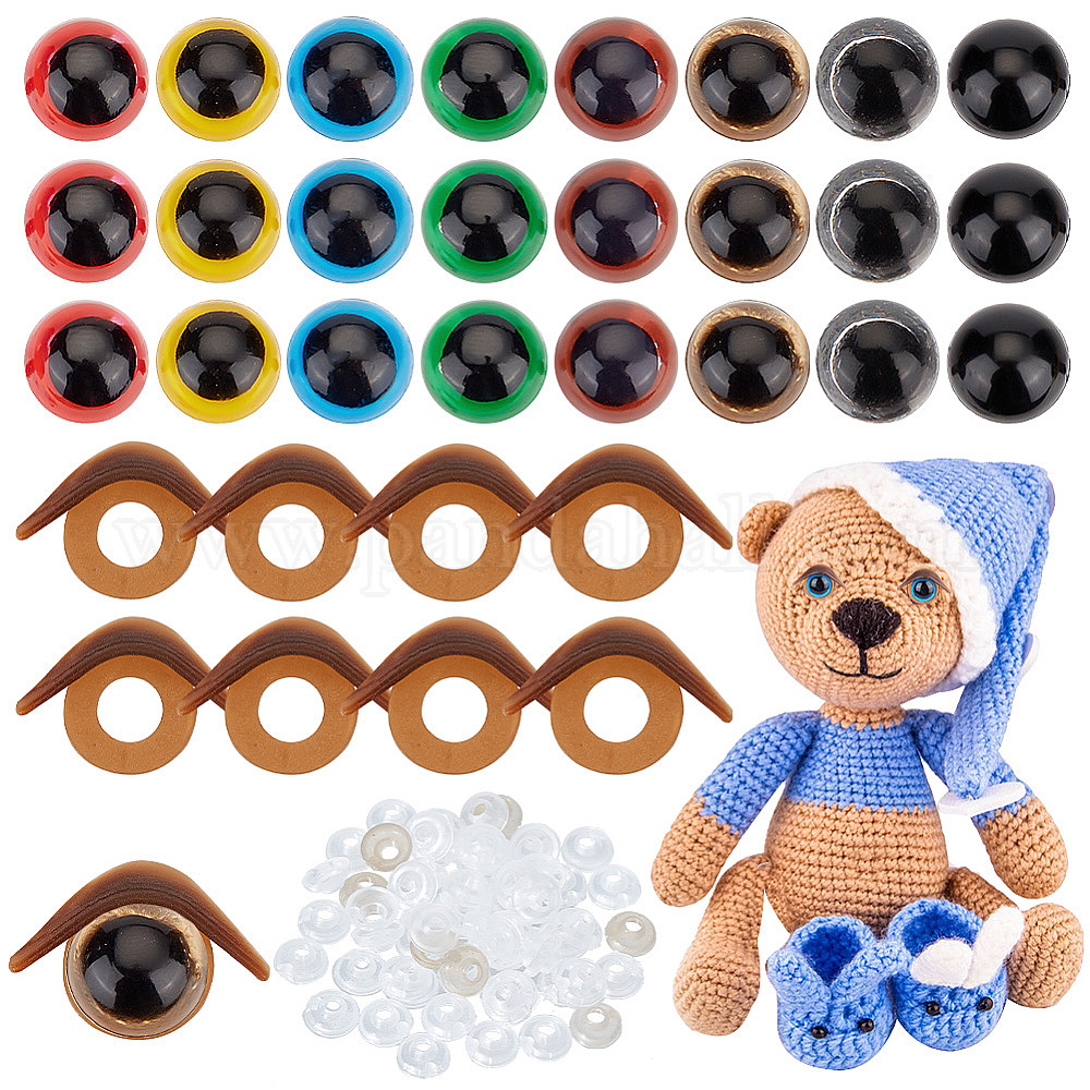 Wholesale 80 Sets 8 Colors Plastic Craft Eyes - Pandahall.com