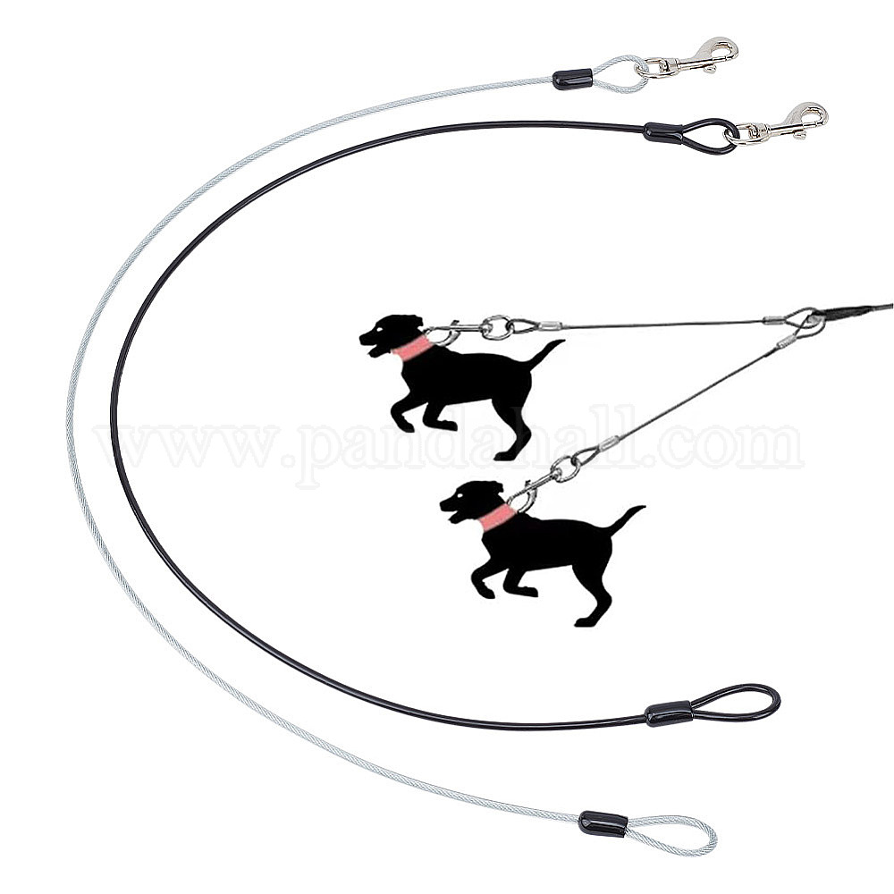 Wholesale 2Pcs 2 Colors Steel Wire Chew-Proof Dog Leash Extension ...