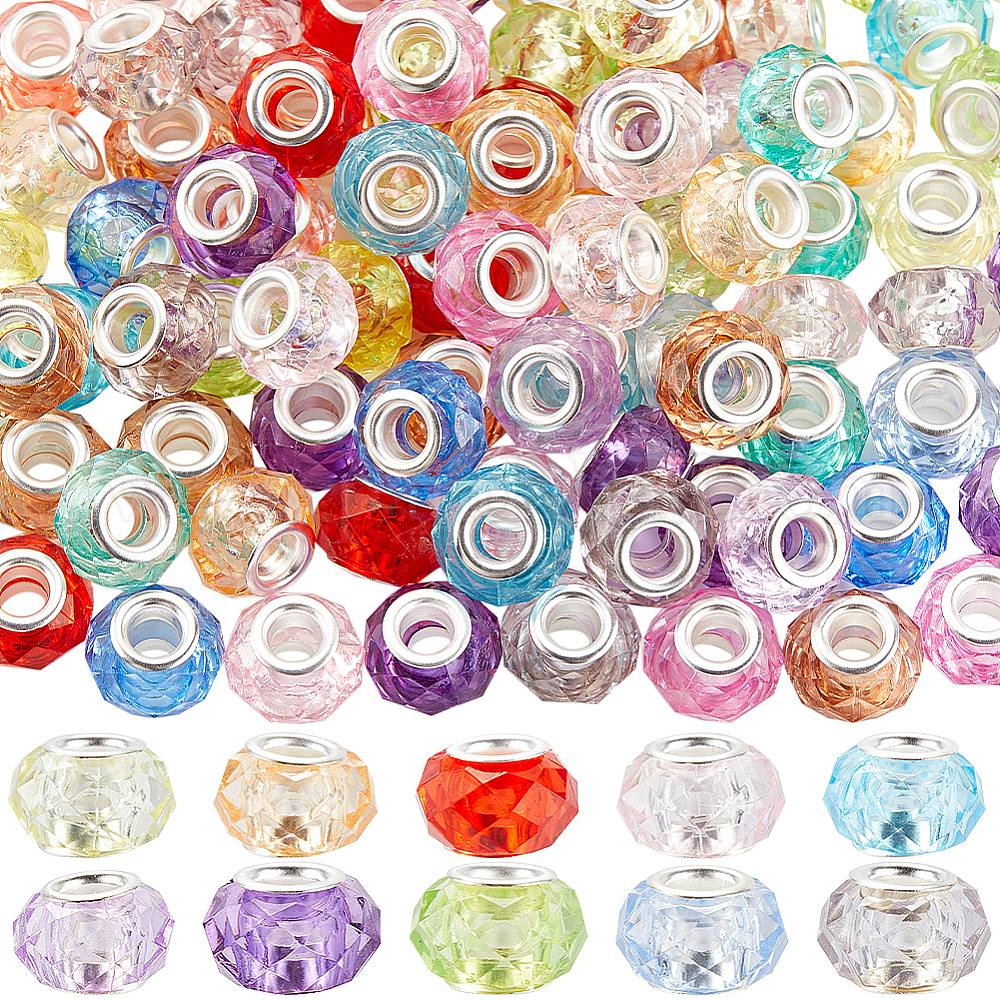 Wholesale 120Pcs Resin European Beads - Pandahall.com