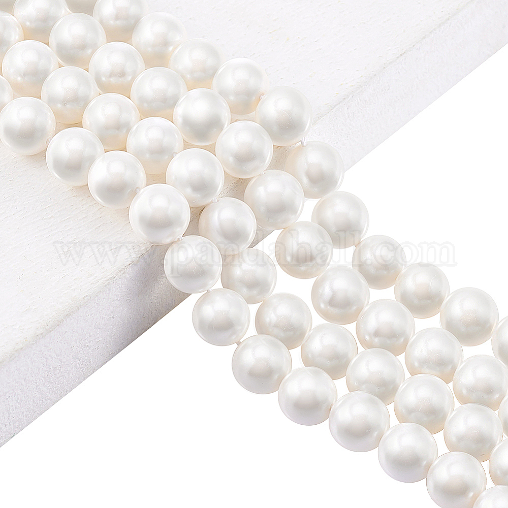 Wholesale AHADERMAKER 2 Strands Natural White Shell Beads Strands ...