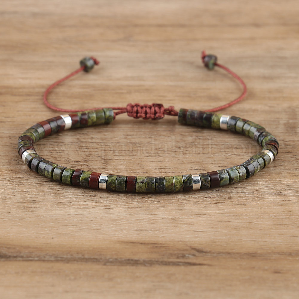 Wholesale Natural Dragon Blood Beaded Braided Bracelets - Pandahall.com