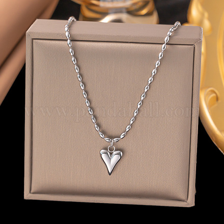 Wholesale 304 Stainless Steel Heart Pendant Necklaces for Women ...