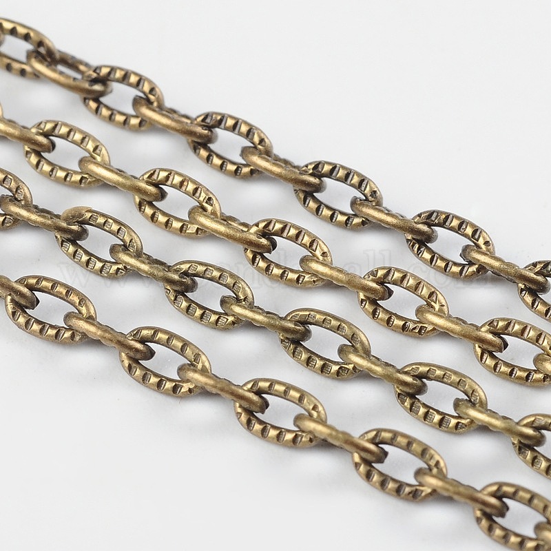 Wholesale Iron Textured Cable Chains - Pandahall.com