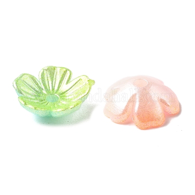 Wholesale Gradient Color Acrylic Bead Caps - Pandahall.com