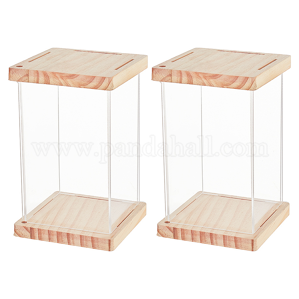 Wholesale Assembled Transparent Acrylic and Wood Display Boxes ...