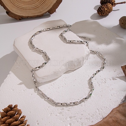 Wholesale Minimalist 304 Stainless Steel Twisted Bar Link Chain ...