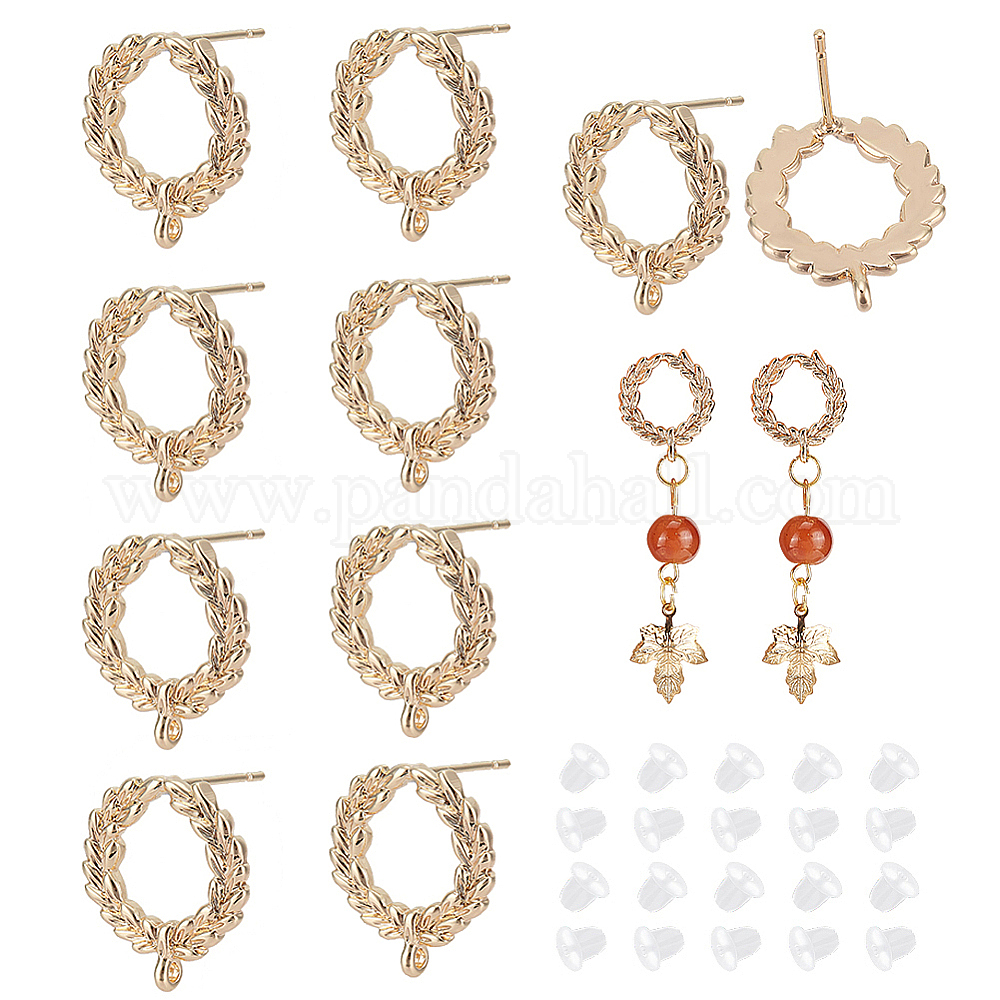Wholesale 10Pcs Brass Stud Earring Finding - Pandahall.com