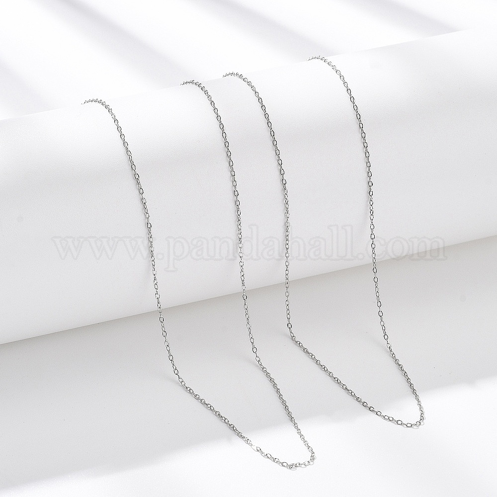 Wholesale 1MM 304 Stainless Steel Cable Chain Necklaces - Pandahall.com