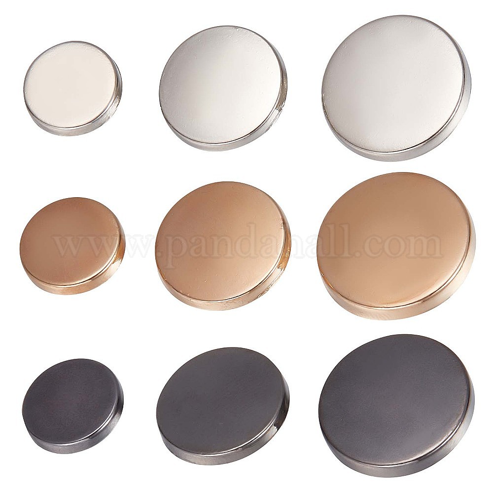 Wholesale 54Pcs 9 Styles Alloy Shank Buttons - Pandahall.com