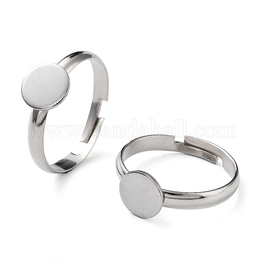 Wholesale Non-Tarnish 304 Stainless Steel Adjustable Pad Ring Settings ...