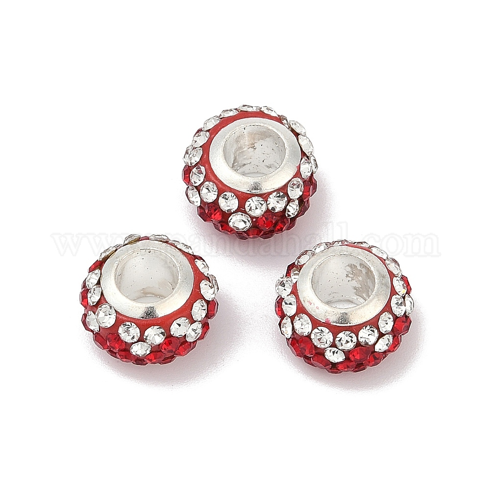 Wholesale Alloy Rhinestone Clay Pave Beads - Pandahall.com
