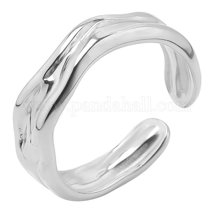 Wholesale Minimalist Serpent Stainless Steel Ring Open Cuff Rings for ...