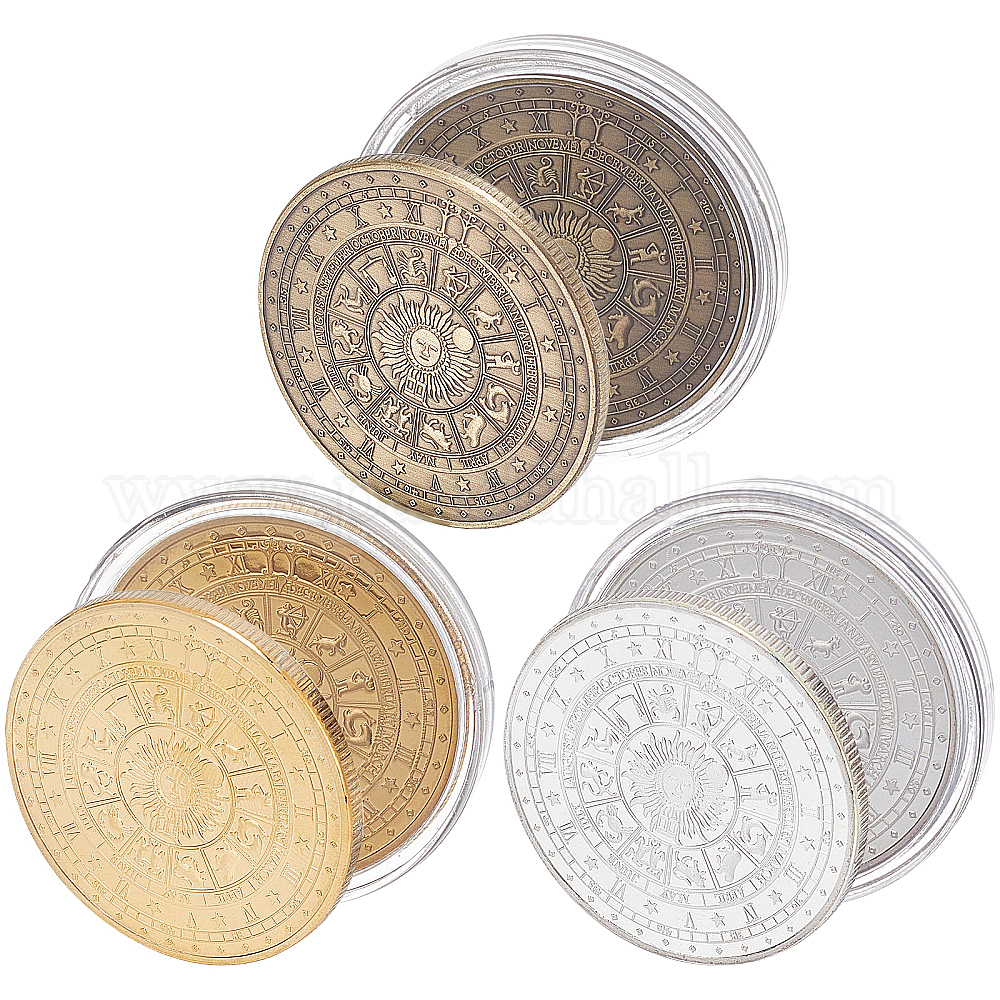 Wholesale 3Pcs 3 Colors Iron Souvenir Coins - Pandahall.com