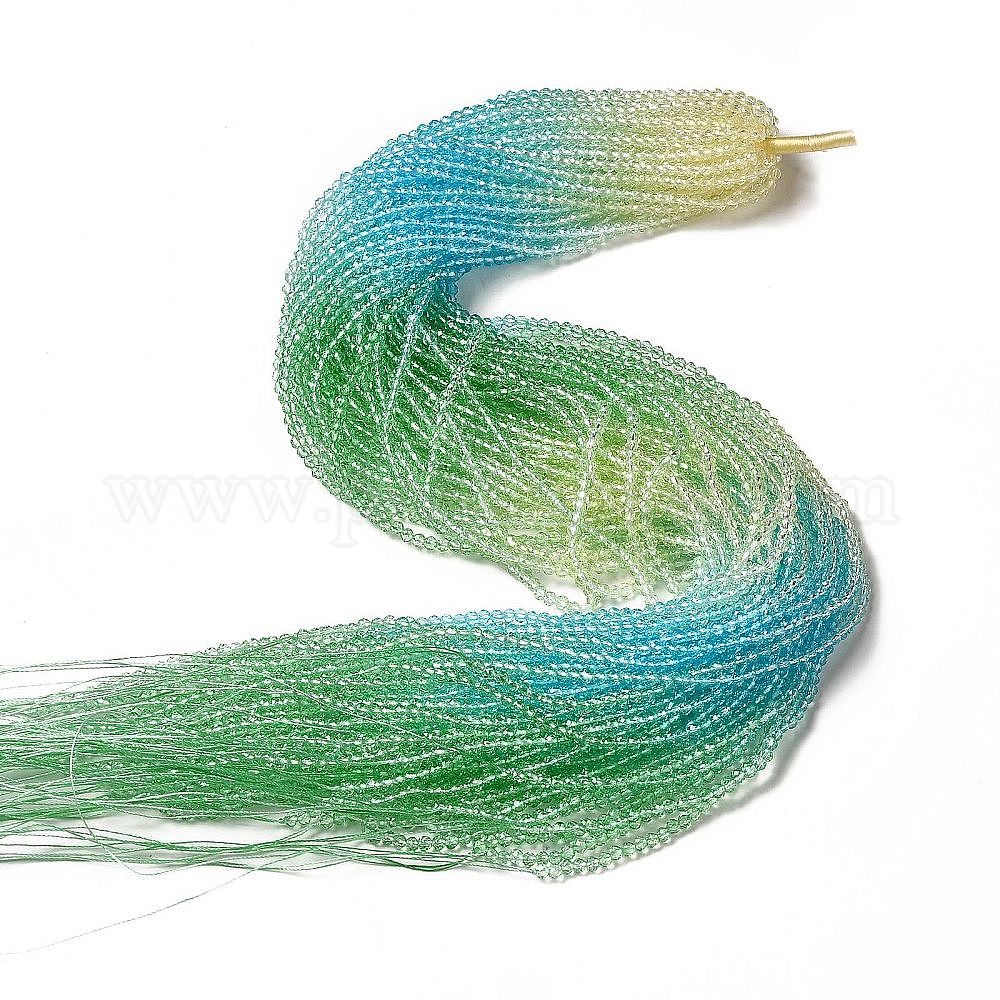 Wholesale Transparent Gradient Color Glass Beads Strands - Pandahall.com