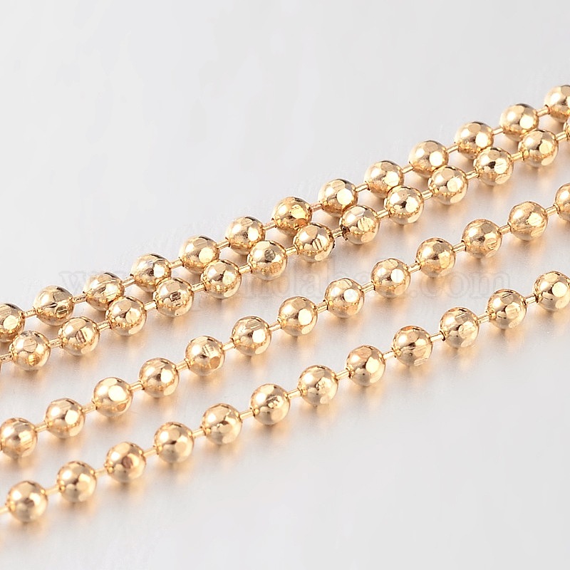 Wholesale Brass Faceted Ball Chains - Pandahall.com