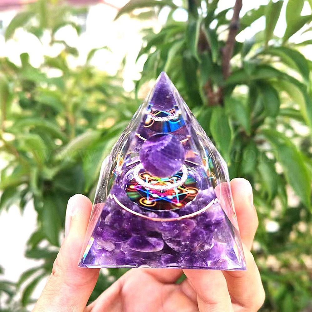 Wholesale Orgonite Pyramid Resin Energy Generators - Pandahall.com