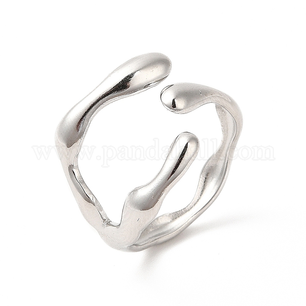 Wholesale Non-Tarnish 304 Stainless Steel Cuff Finger Ring - Pandahall.com