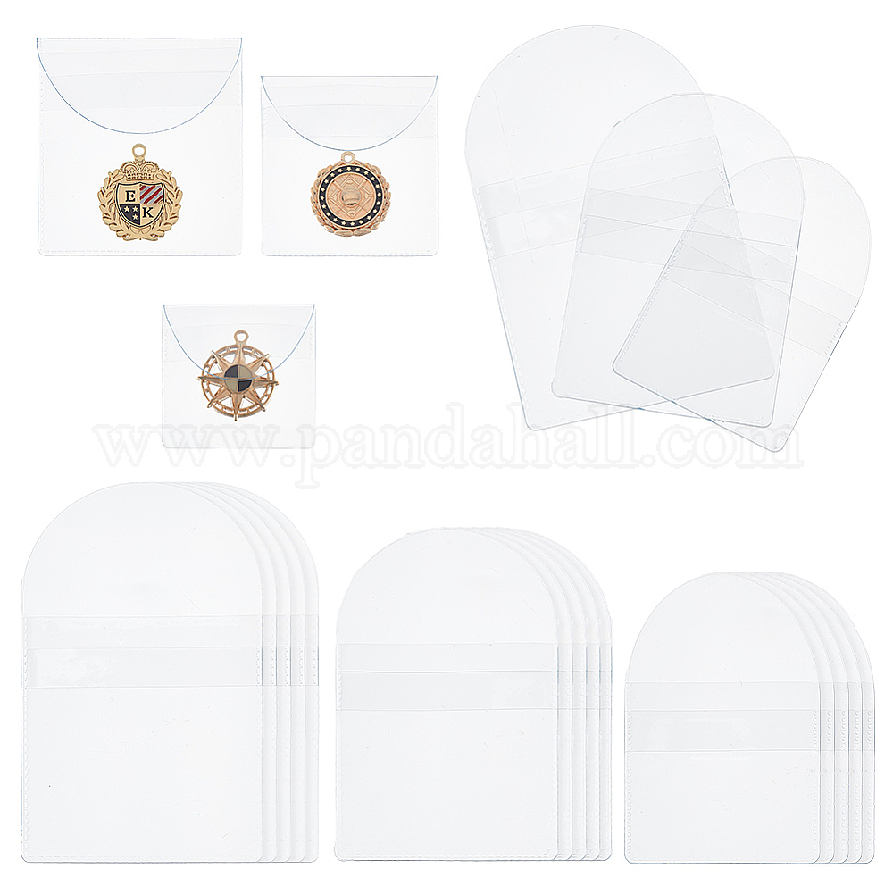Wholesale 100Pcs 3 Sizes PVC Single Pocket Coin Sleeves Holders ...
