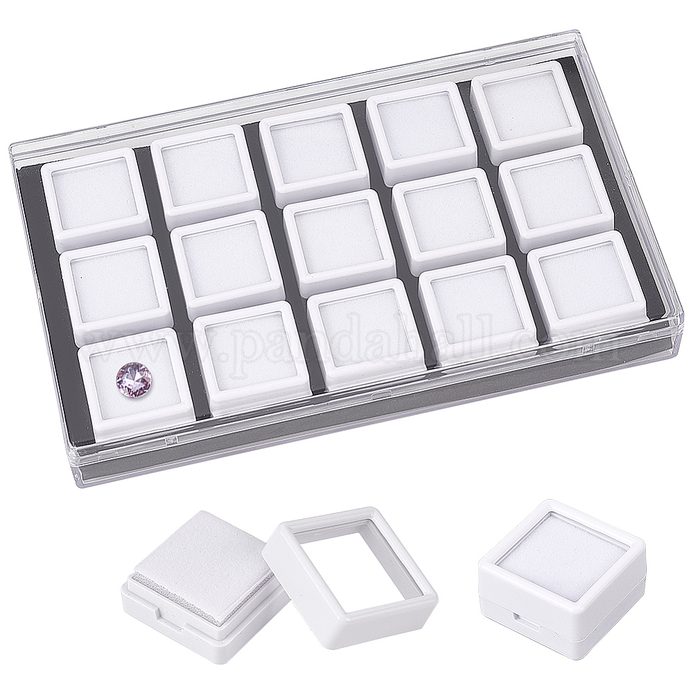 Wholesale 15Pcs Mini Square Acrylic Glass Window Boxes Sets - Pandahall.com